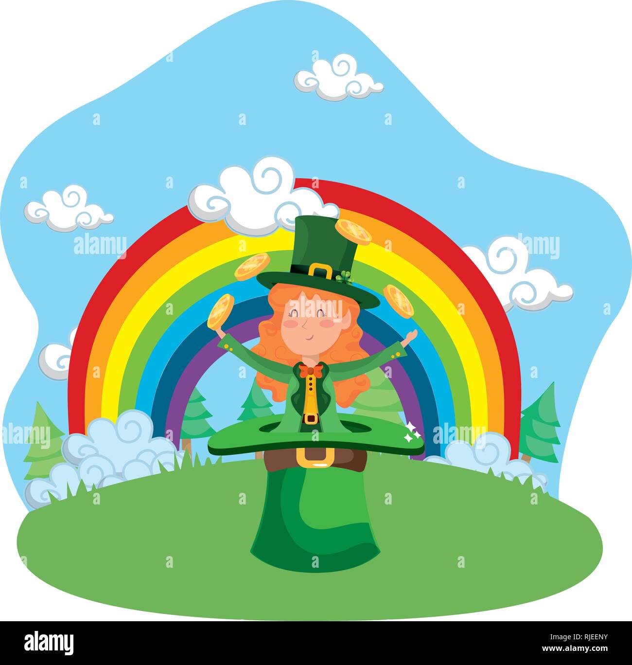 st patricks day elf Stock Vector Image & Art - Alamy