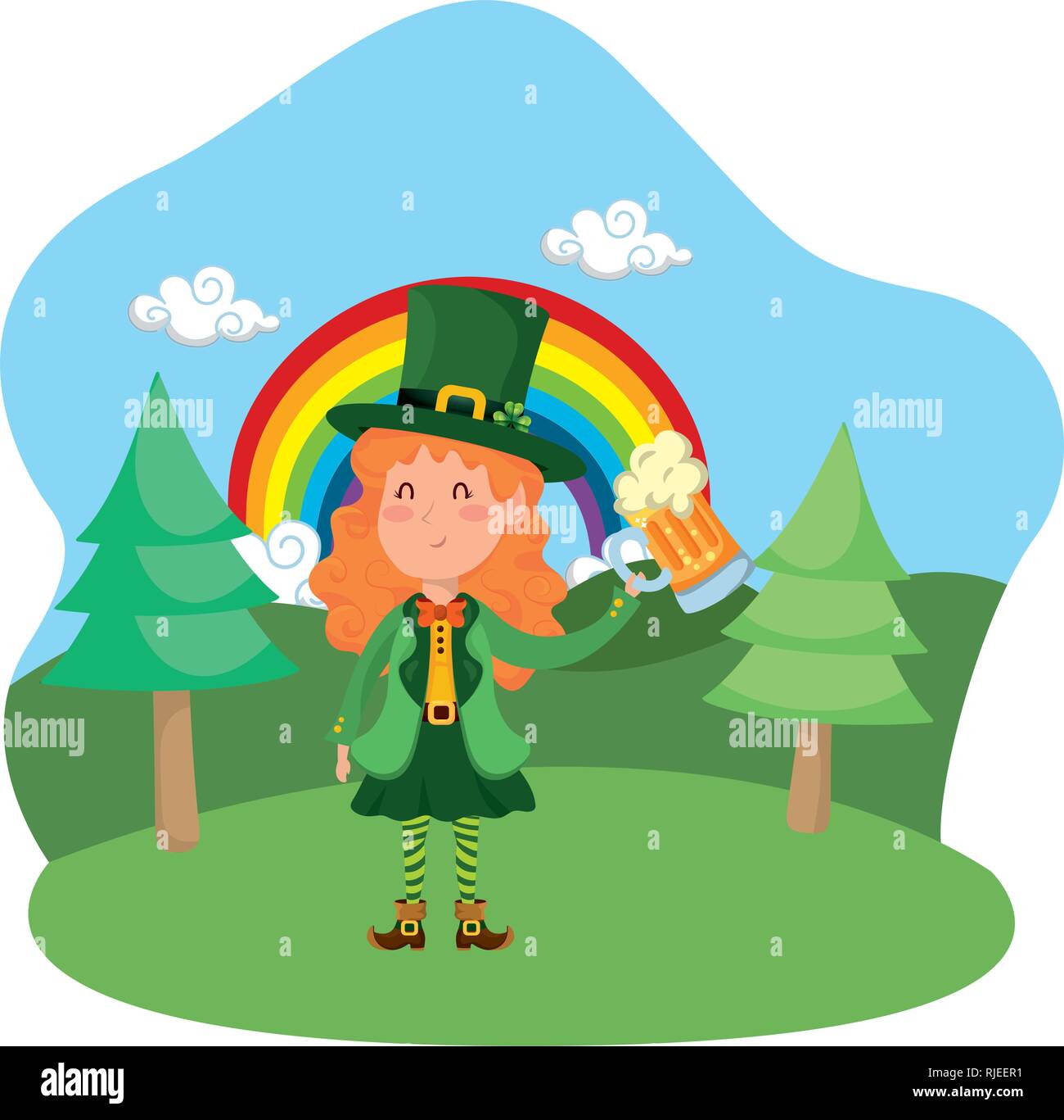 st patricks day elf Stock Vector Image & Art - Alamy