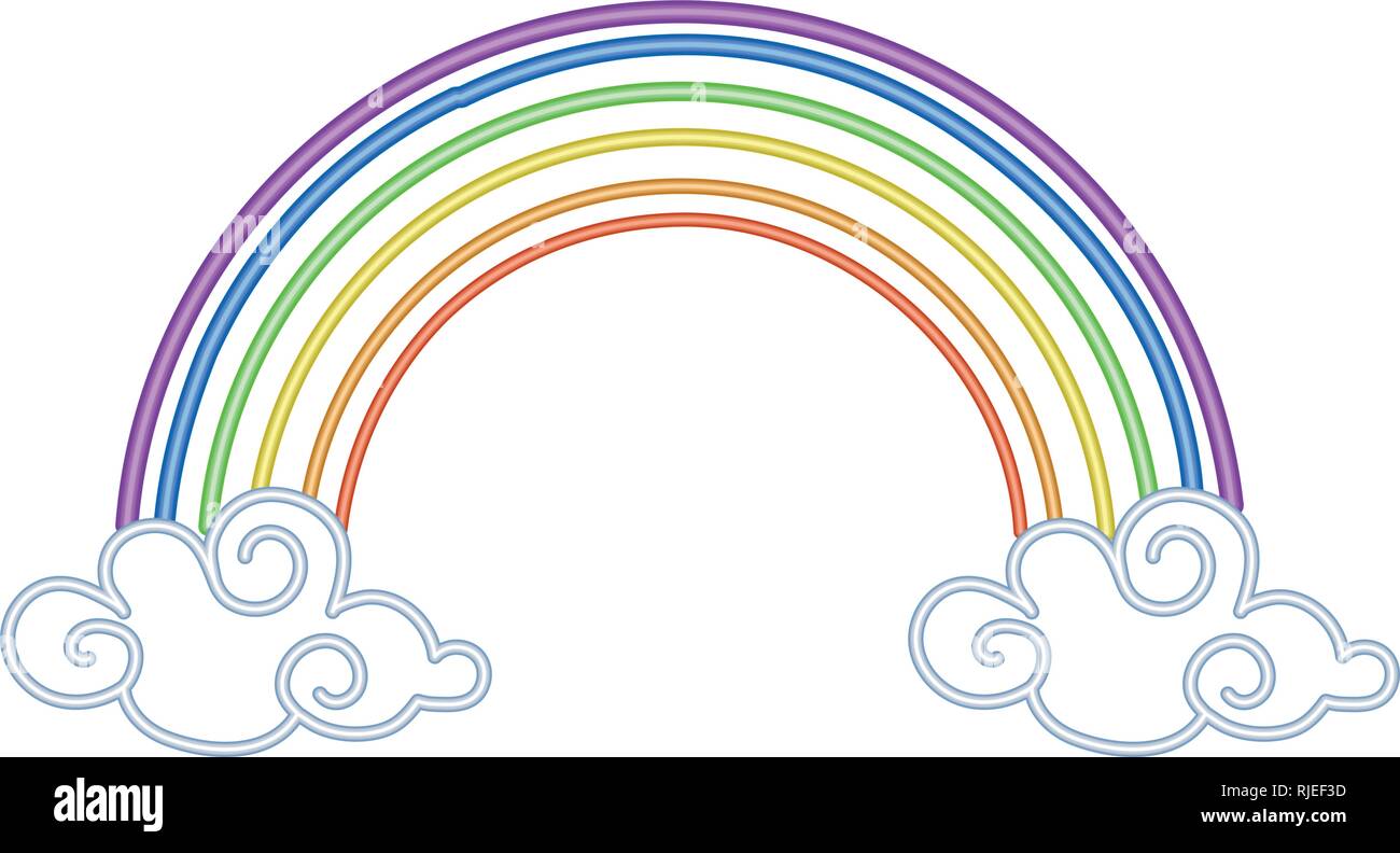 nature rainbow cartoon Stock Vector Image & Art - Alamy