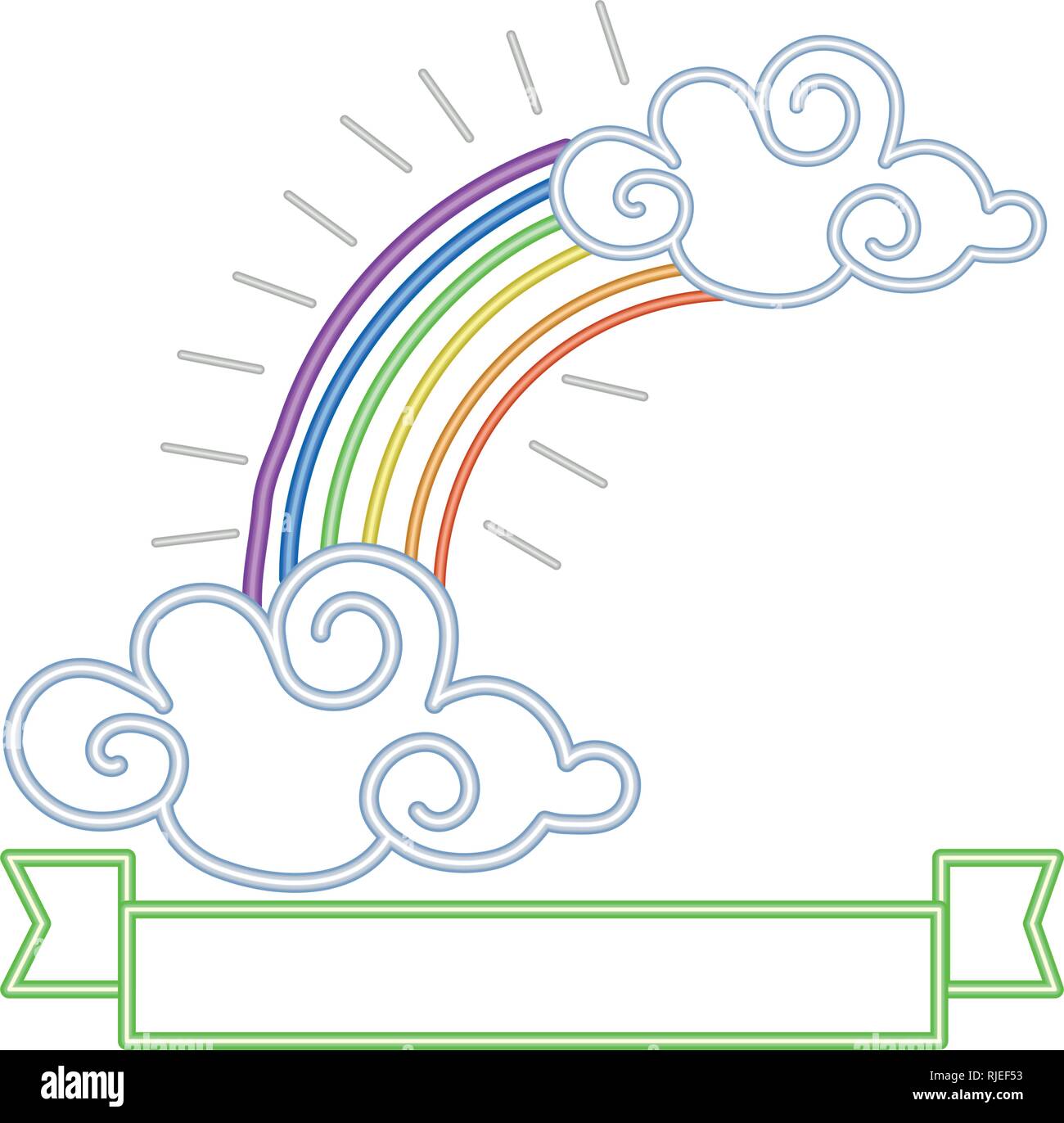 nature rainbow cartoon Stock Vector Image & Art - Alamy