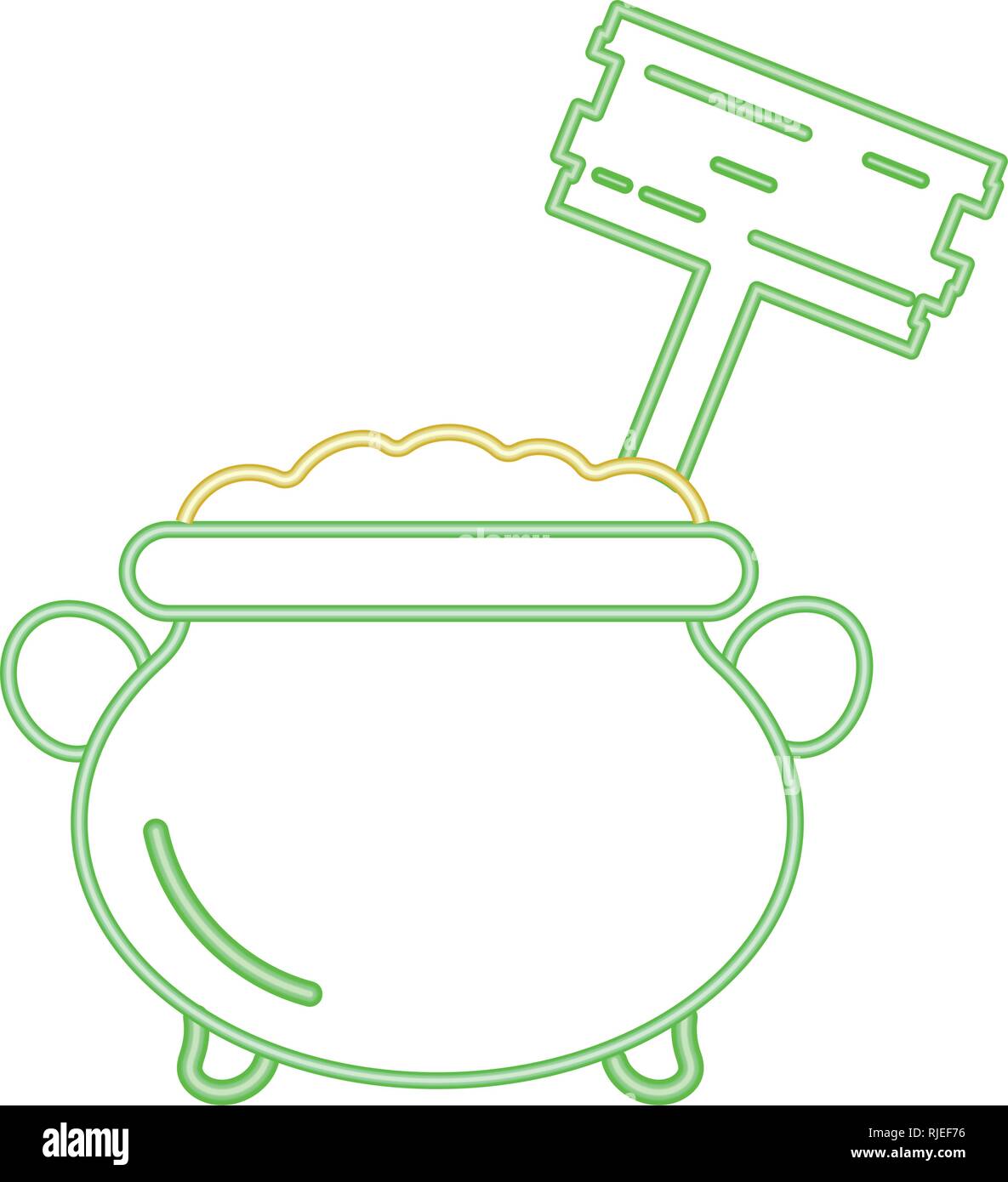 gold coins pot cartoon Stock Vector Image & Art - Alamy