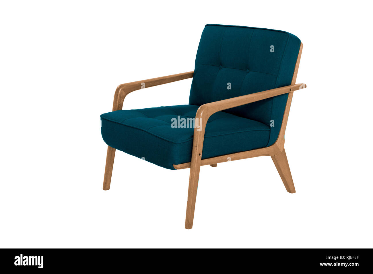 Cyan armchair. Modern designer chair on white background. Texture chair ...