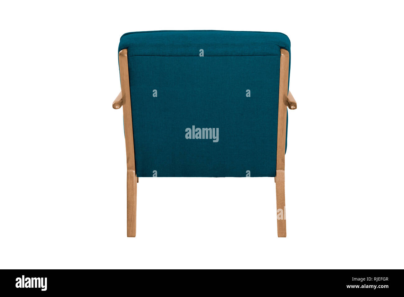 Cyan armchair. Modern designer chair on white background. Texture chair ...