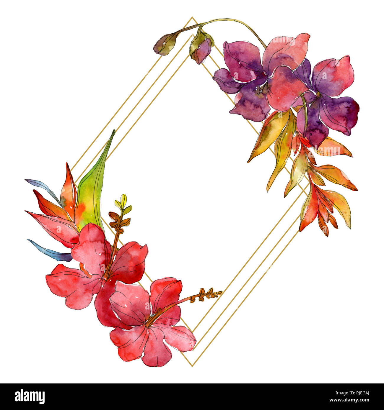 Loral leaves Cut Out Stock Images & Pictures - Alamy