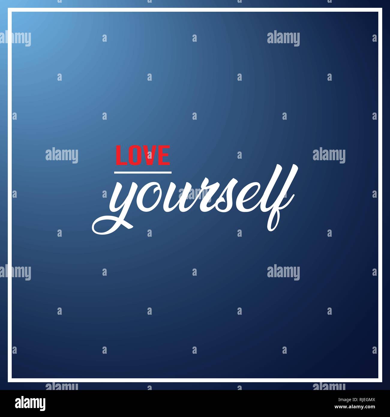 love yourself. Life quote with modern background vector illustration Stock Vector Image & Art ...