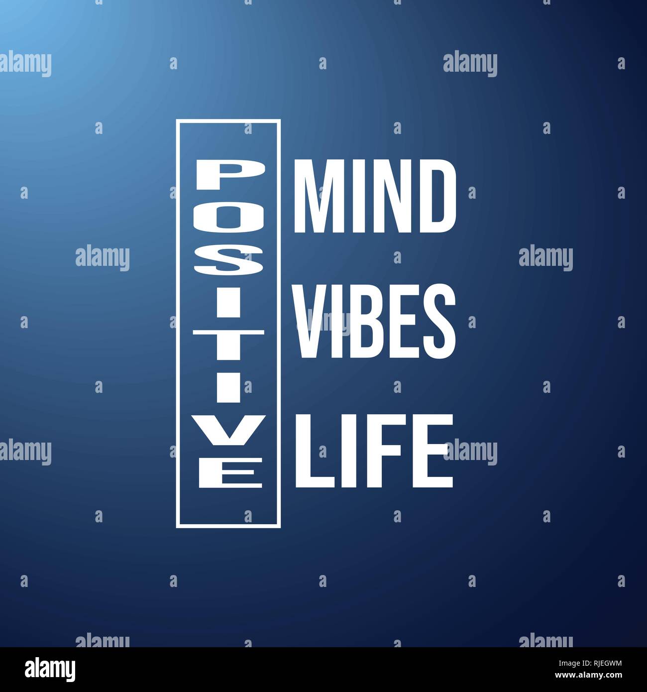 positive. Mind, vibes, life. Life quote with modern background vector ...