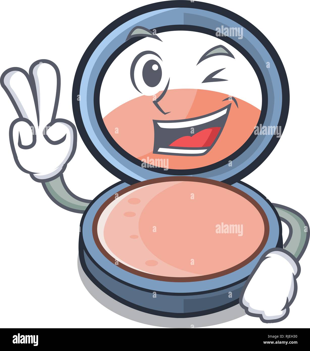 Two finger blosh on in the shape character Stock Vector Image & Art - Alamy