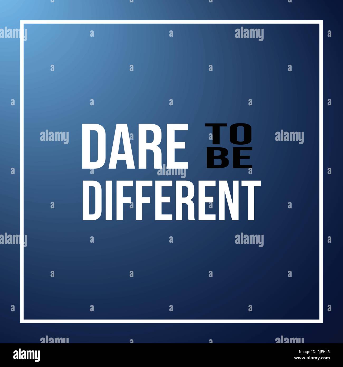 dare to be different. Life quote with modern background vector ...