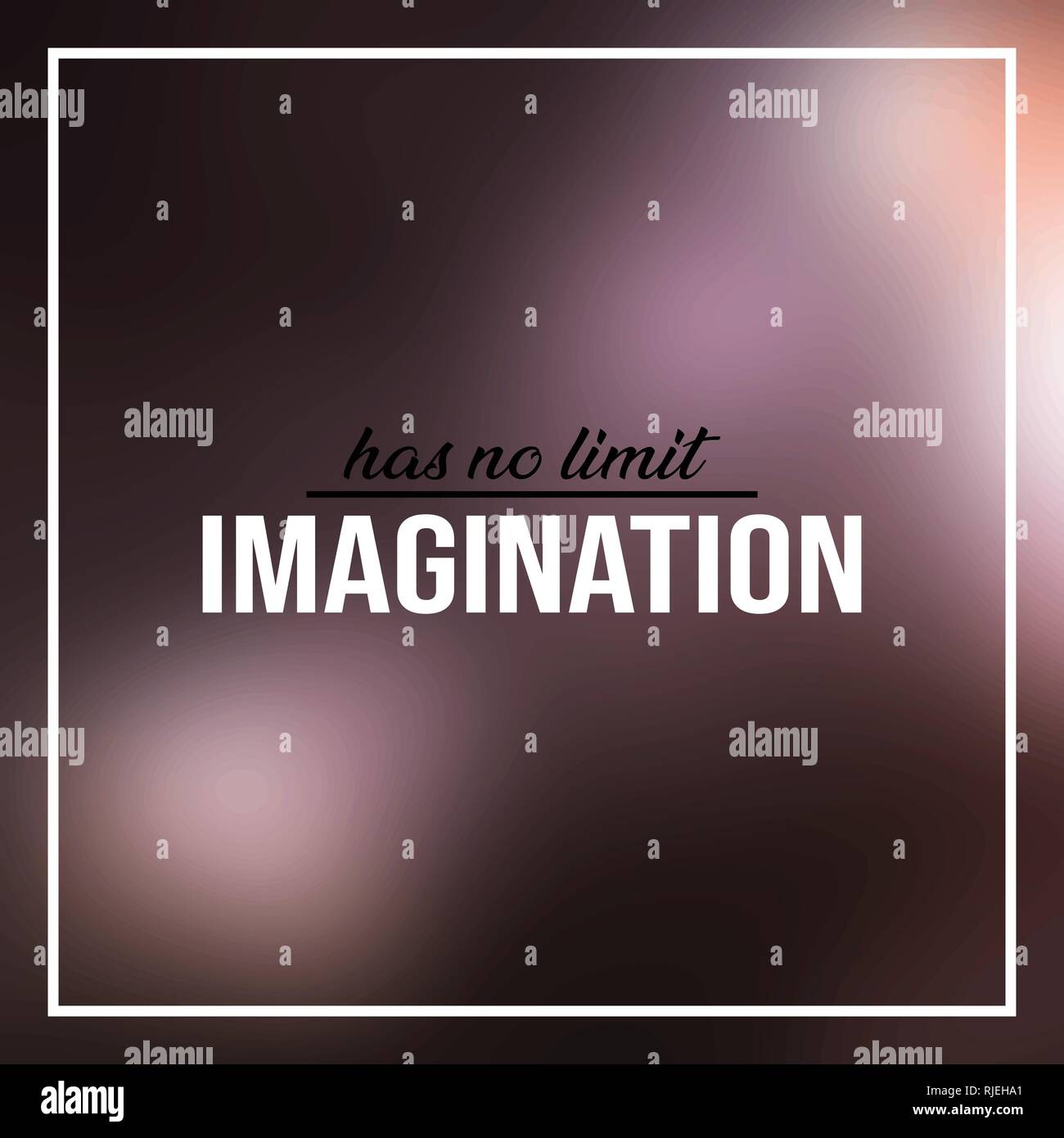 imagination has no limit. Life quote with modern background vector ...