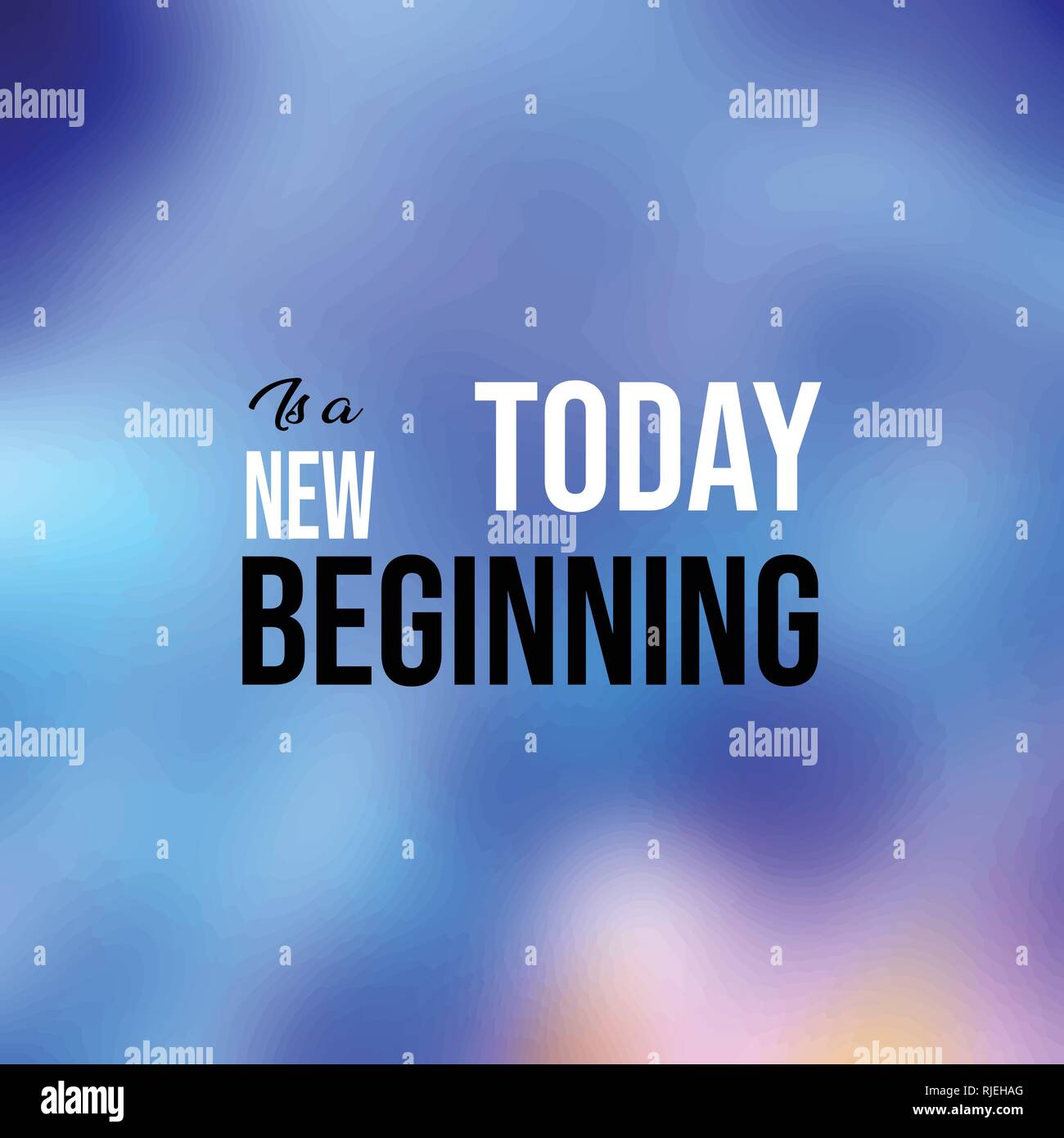 today is a new beginning. Life quote with modern background vector ...