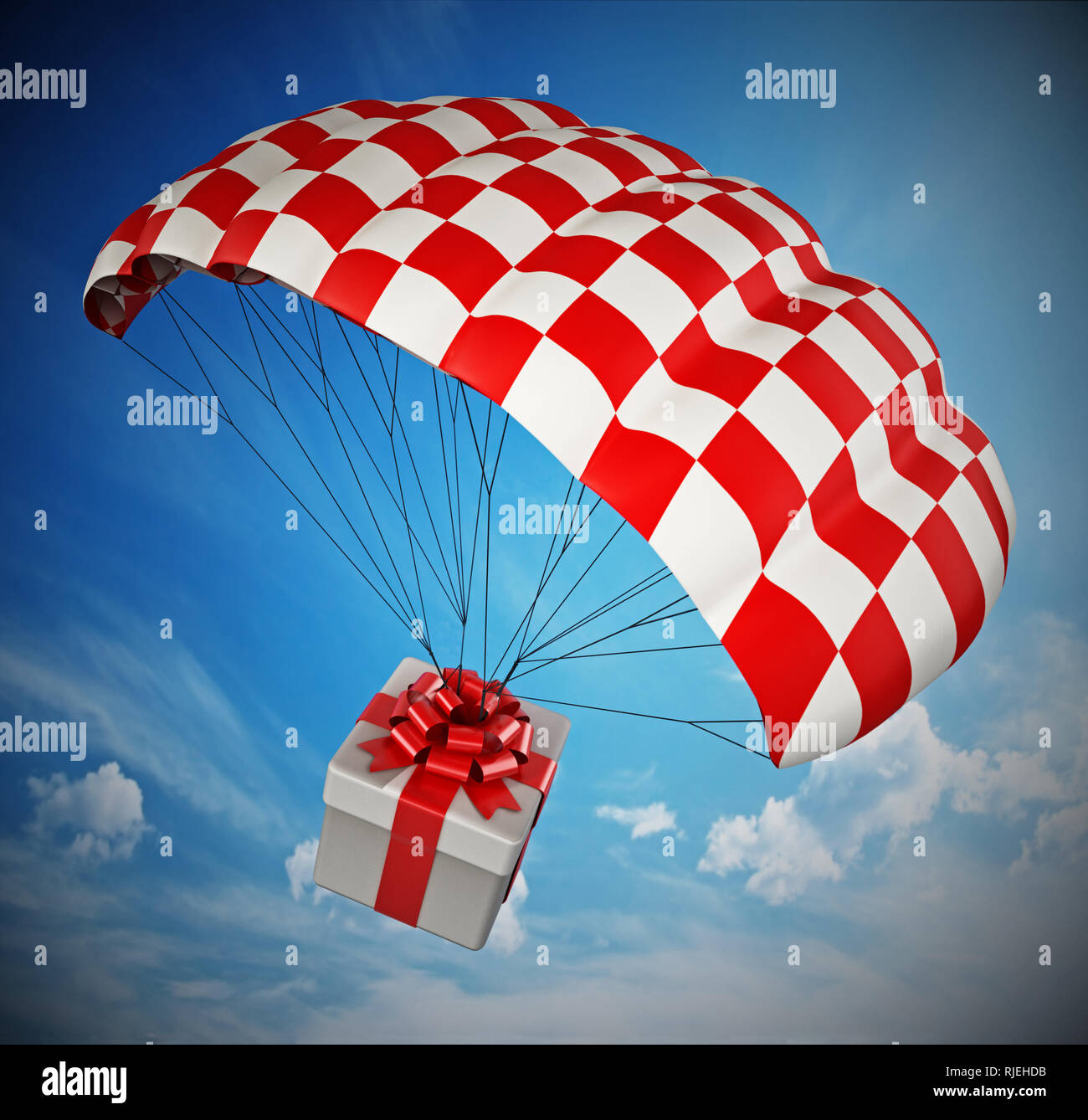 Parachute gift box hi-res stock photography and images - Alamy