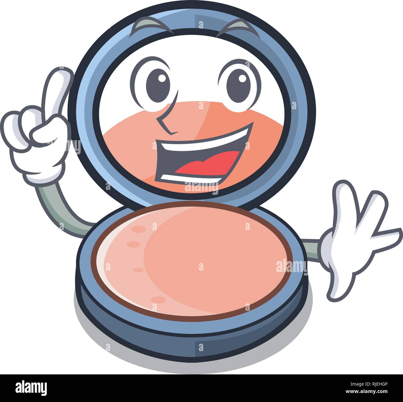 Finger pointing cheek Stock Vector Images - Alamy