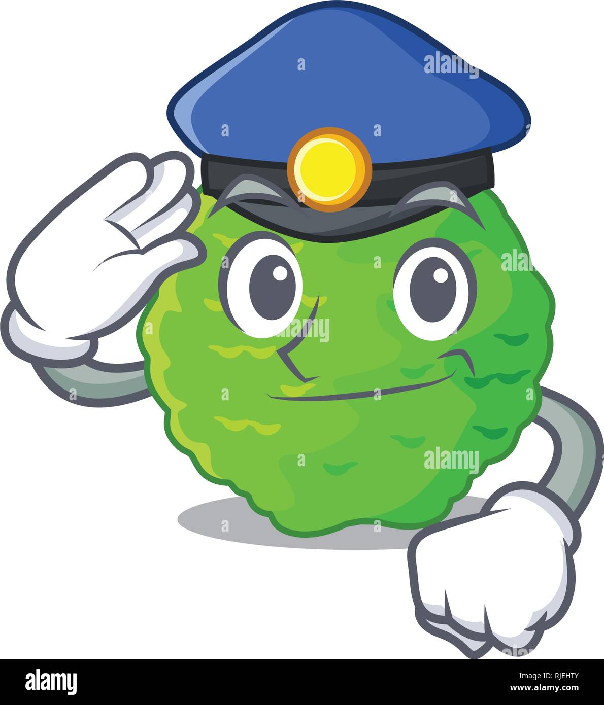 Police kaffir lime basket of vegetable mascot Stock Vector Image & Art ...