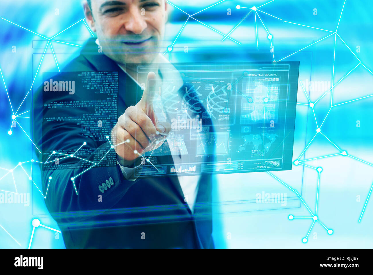 Hologram display hi-res stock photography and images - Alamy