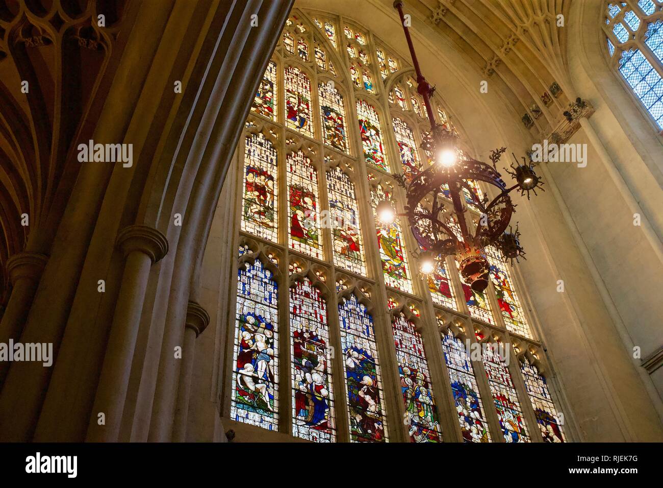 Bath abbey windows hi-res stock photography and images - Alamy