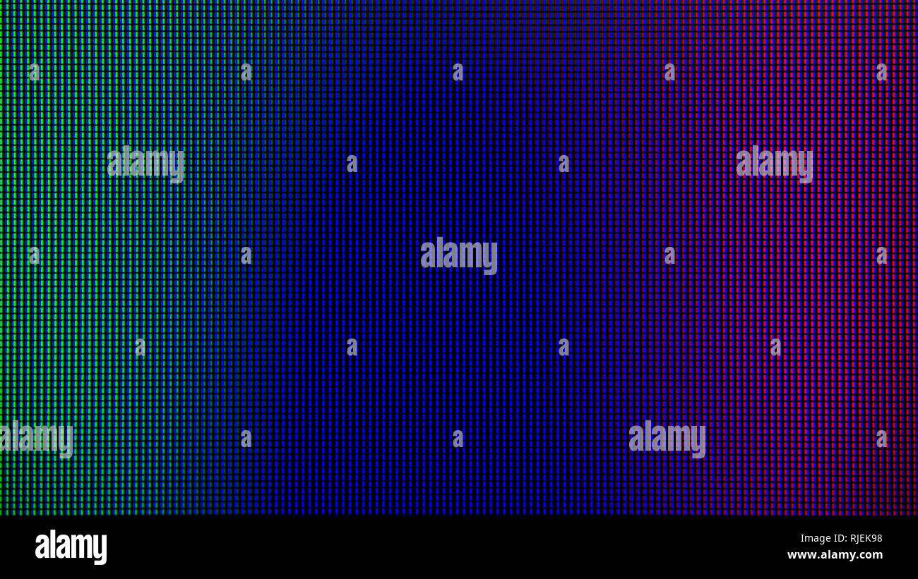 LED lights from computer LED monitor screen display panel for graphic ...