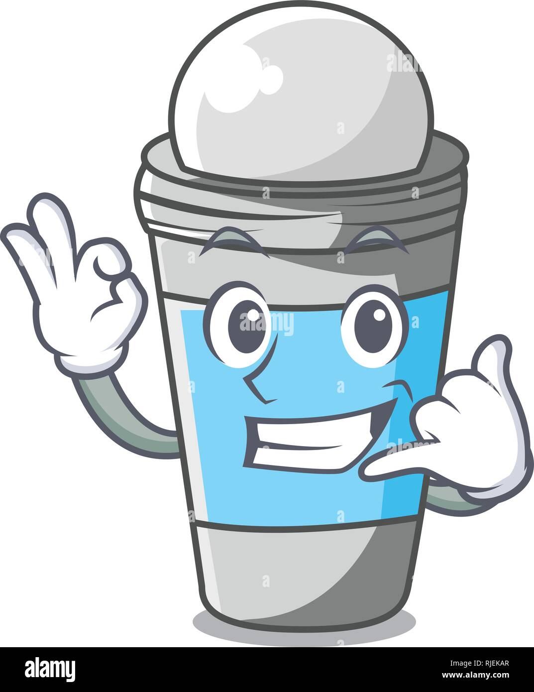 Call me roll on deodorant isolated with cartoon Stock Vector Image ...