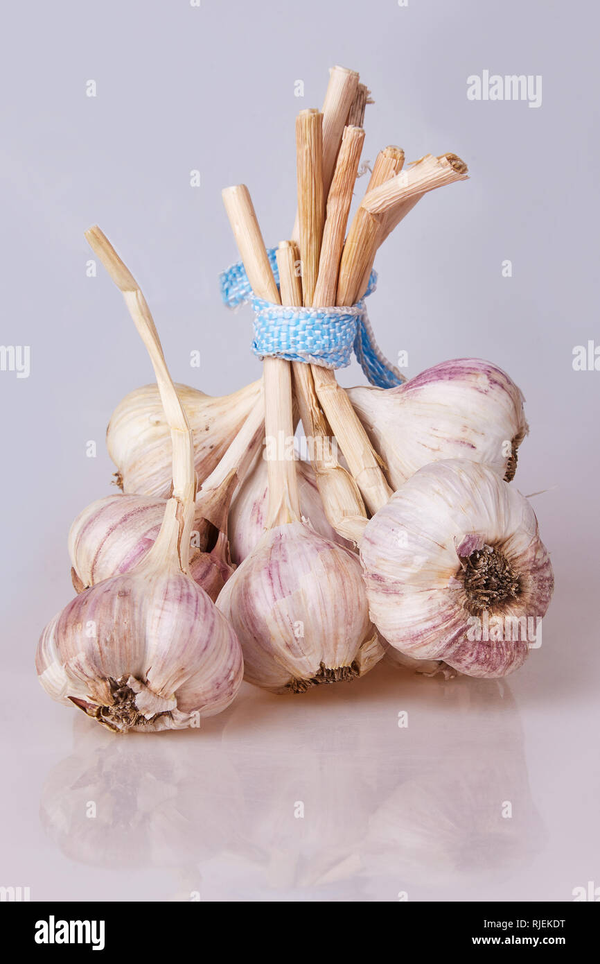 Garlic Bulbs isolated on a white background Stock Photo - Alamy