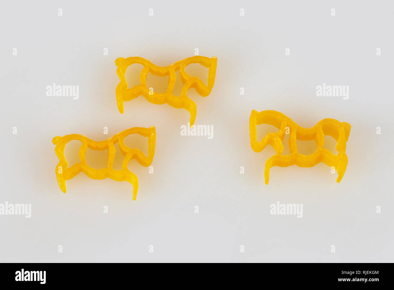 Variety of types and shapes of dry Italian pasta. Italian Macaroni raw ...