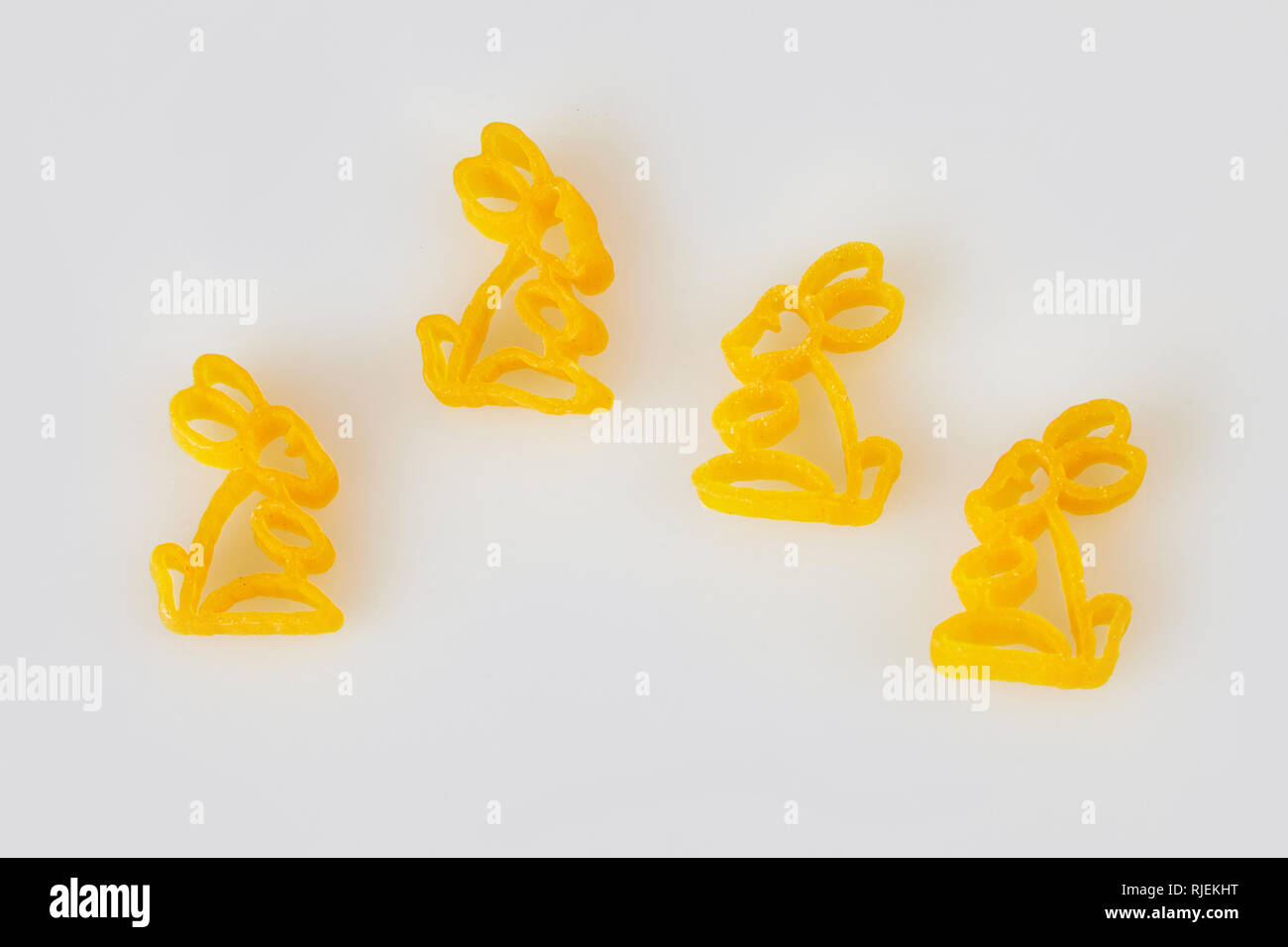 Variety of types and shapes of dry Italian pasta. Italian Macaroni raw ...