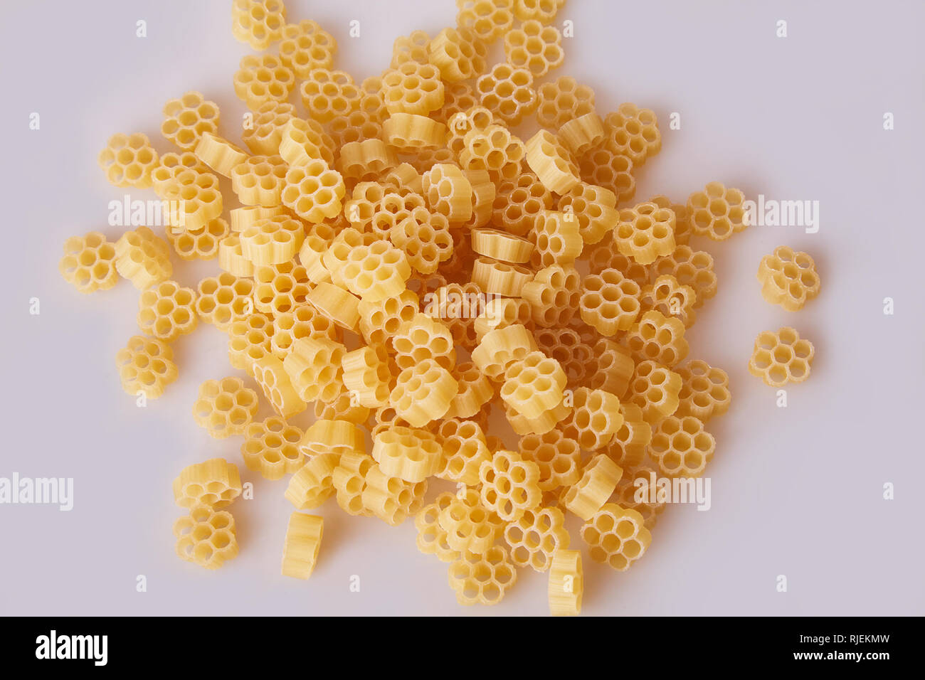 Pasta in the form of a flower isolated on white background Stock Photo ...