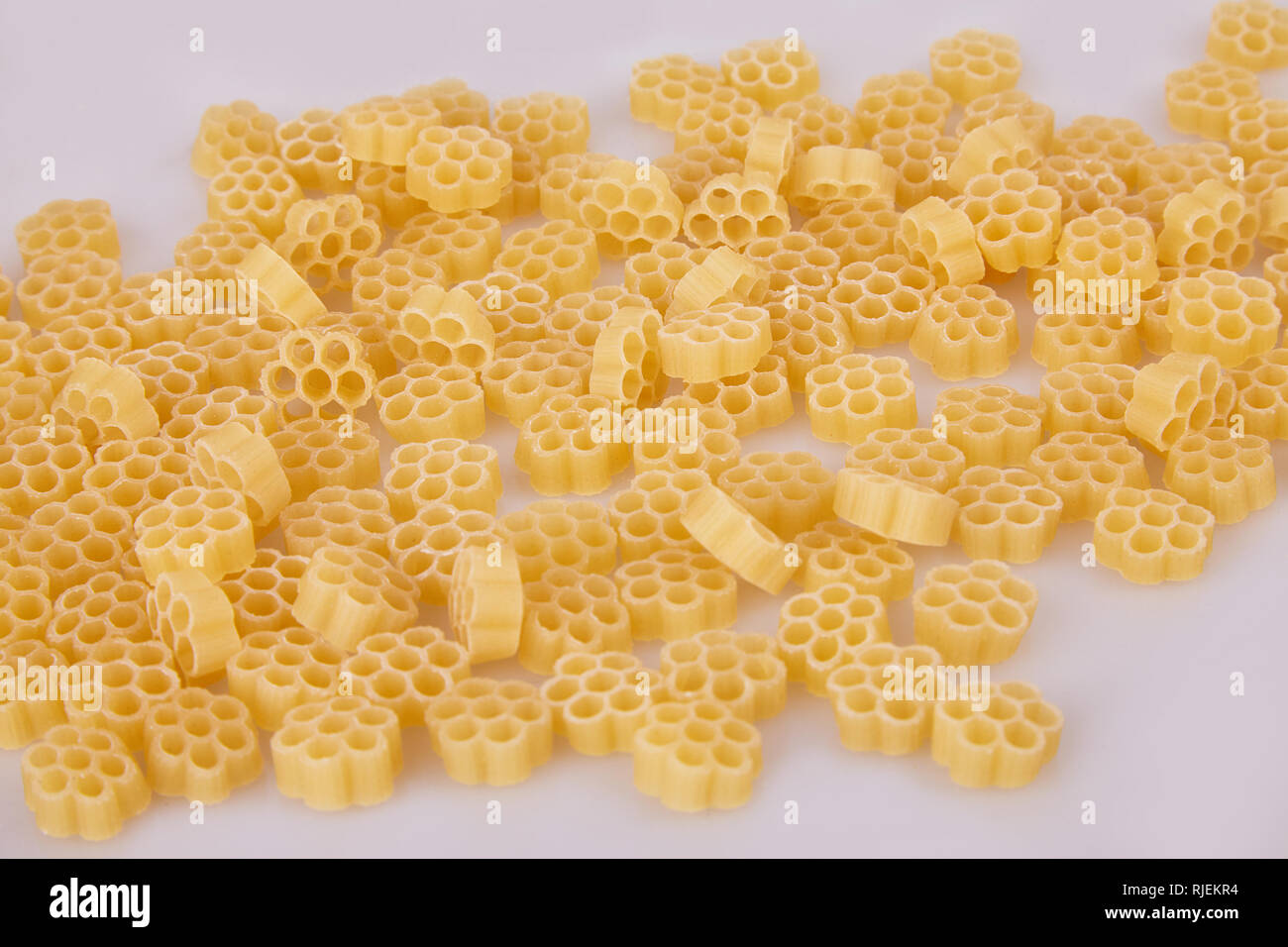 Pasta in the form of a flower isolated on white background Stock Photo ...