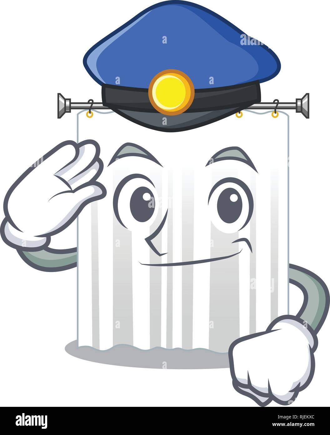 Police shower cortains in shape of mascot Stock Vector Image & Art - Alamy