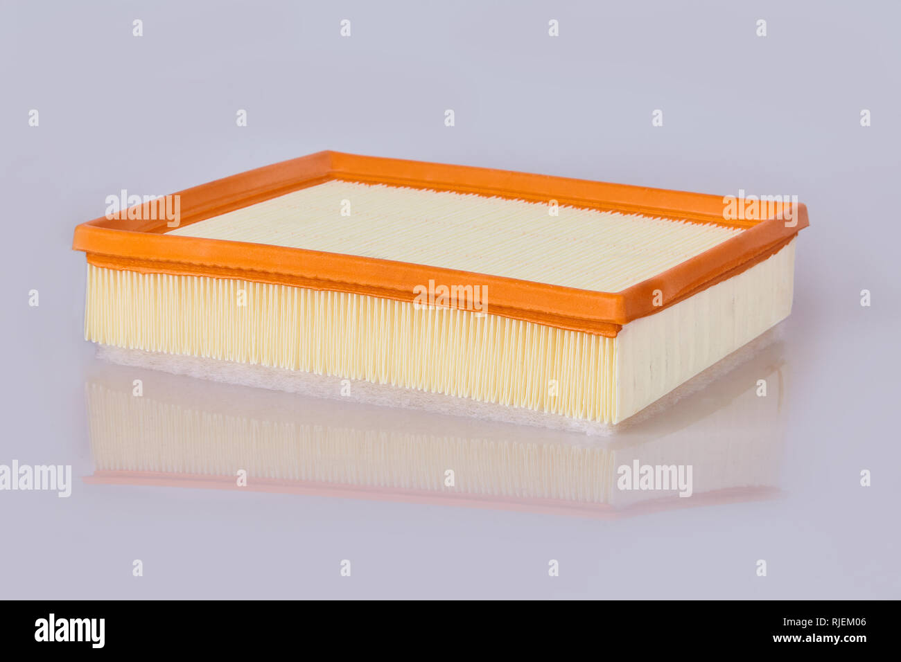 Square Air filter isolated on white background, auto spare part Stock ...
