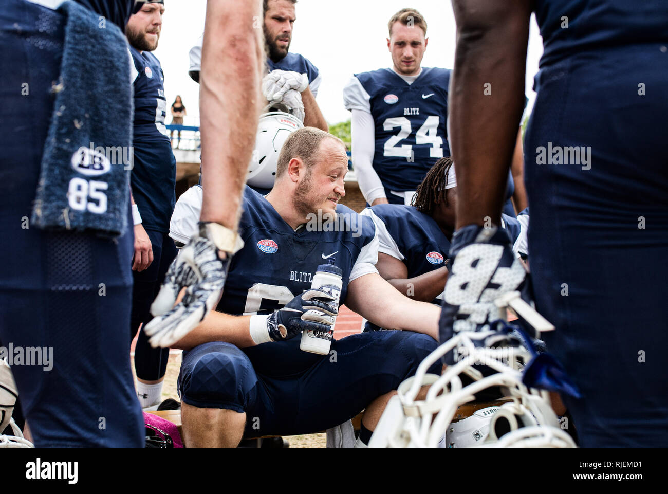 Uk American football team in a game Stock Photo - Alamy