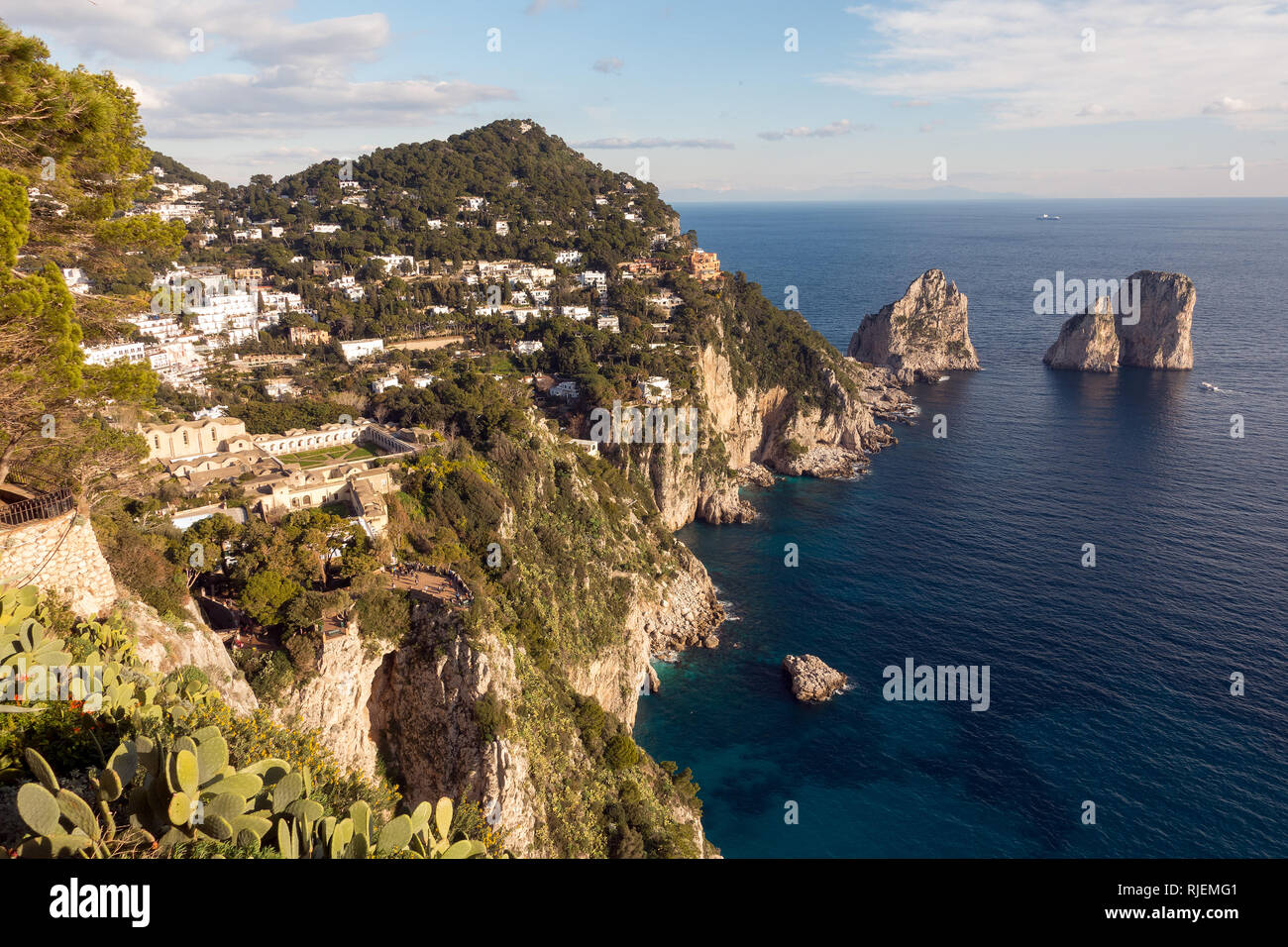 aerial view in Capri, Italy Stock Photo - Alamy