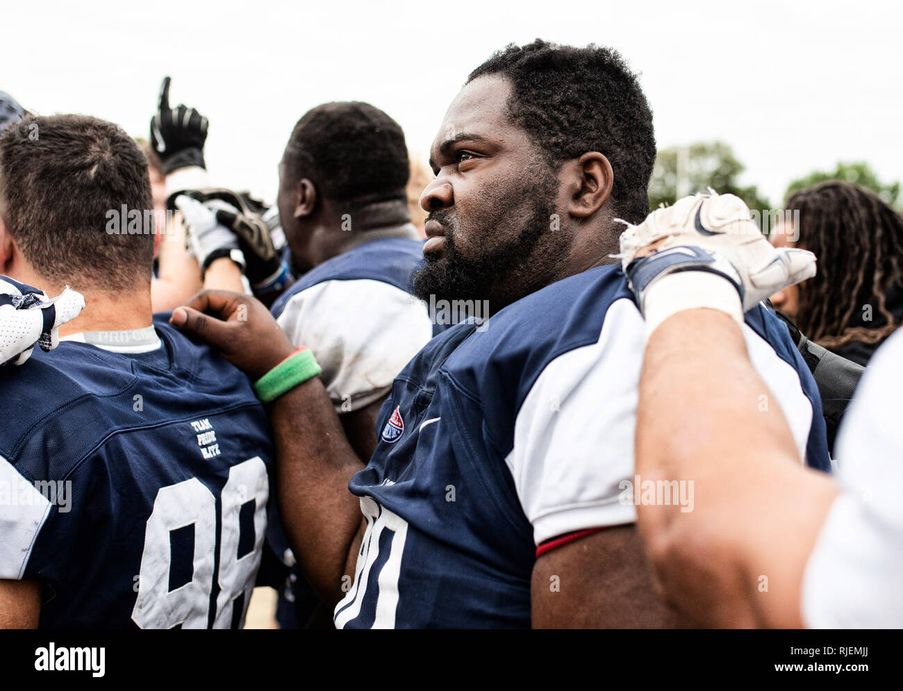 Uk American football team in a game Stock Photo - Alamy