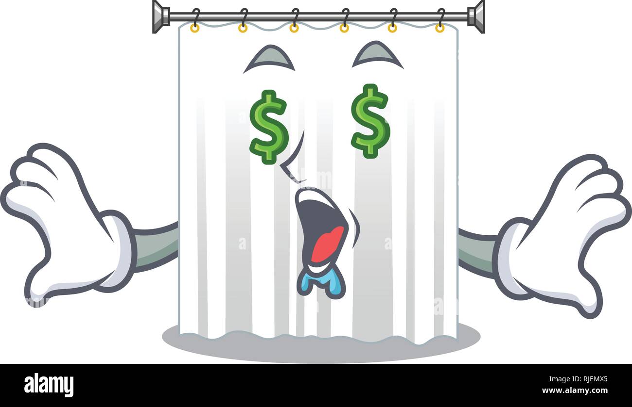 Money eye shower curtains isolated with the cartoons Stock Vector Image ...