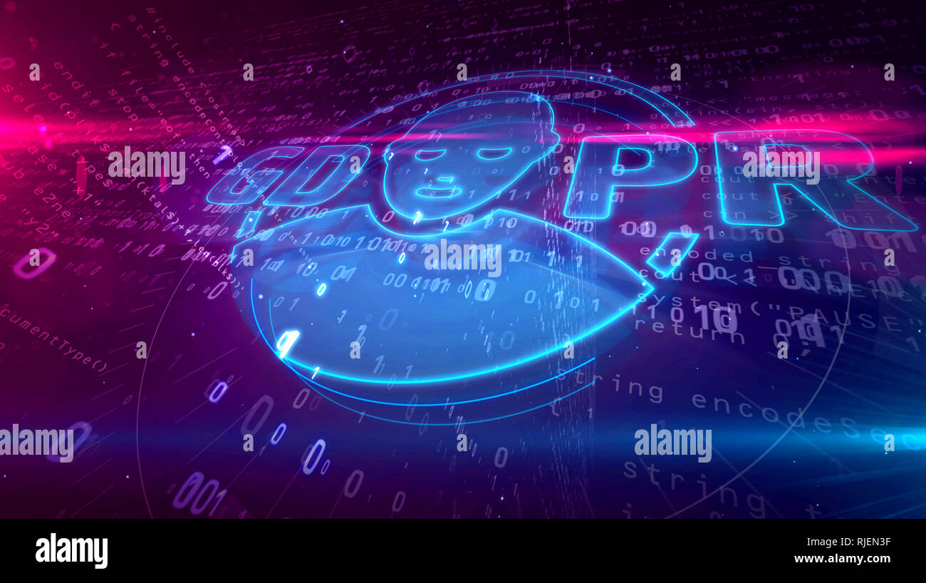 GDPR - general data protection regulation law on digital background ...