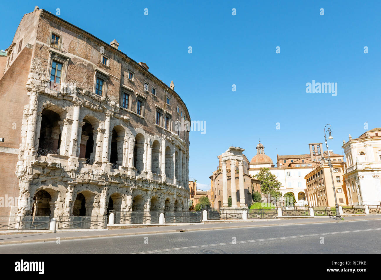Theatre of Marcellus (Teatro di Marcello), ancient Roman theatre, now a ...