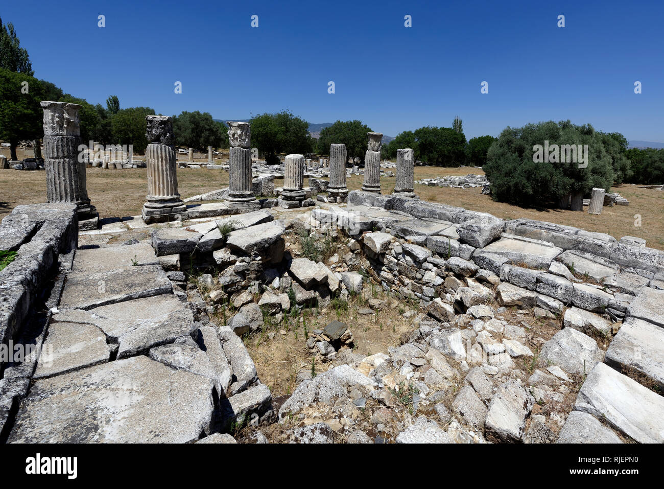 The cella (naos) of the Temple of Hecate (Hekate) which dates from the ...