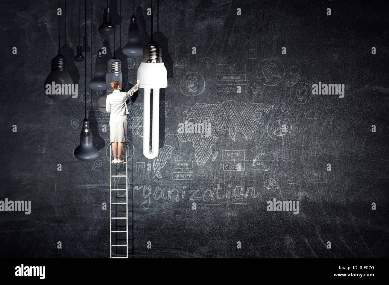 Woman hang writing hi-res stock photography and images - Alamy