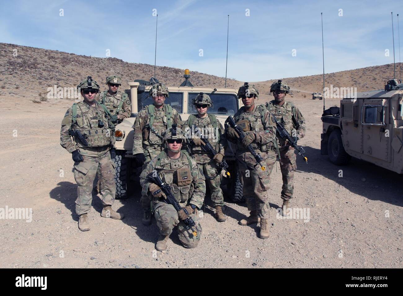 FORT IRWIN, Calif. – Soldiers from the Expeditionary Cyber Support Detachment, 782nd Military ...