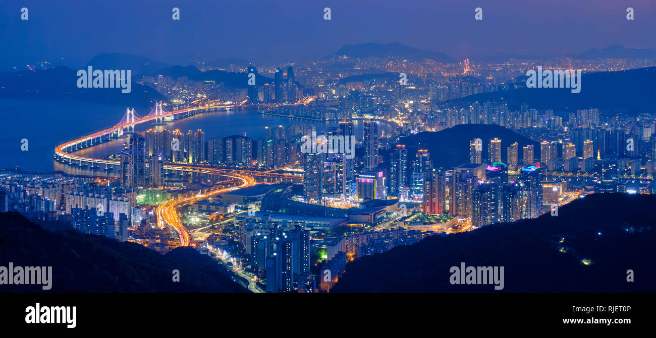 Aerial view gwangandaegyo busan south hi-res stock photography and ...