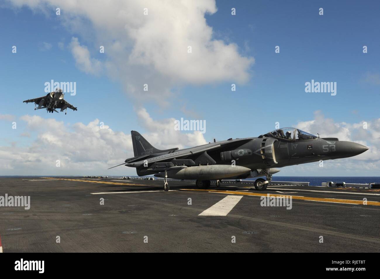 PACIFIC OCEAN (Oct. 19, 2016) AV-8B Harriers, assigned to Marine Medium ...