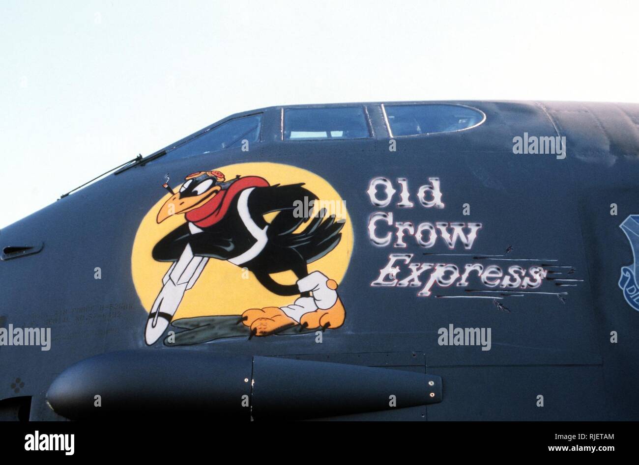 A view of the artwork painted on the side of a 379th Bombardment Wing B ...