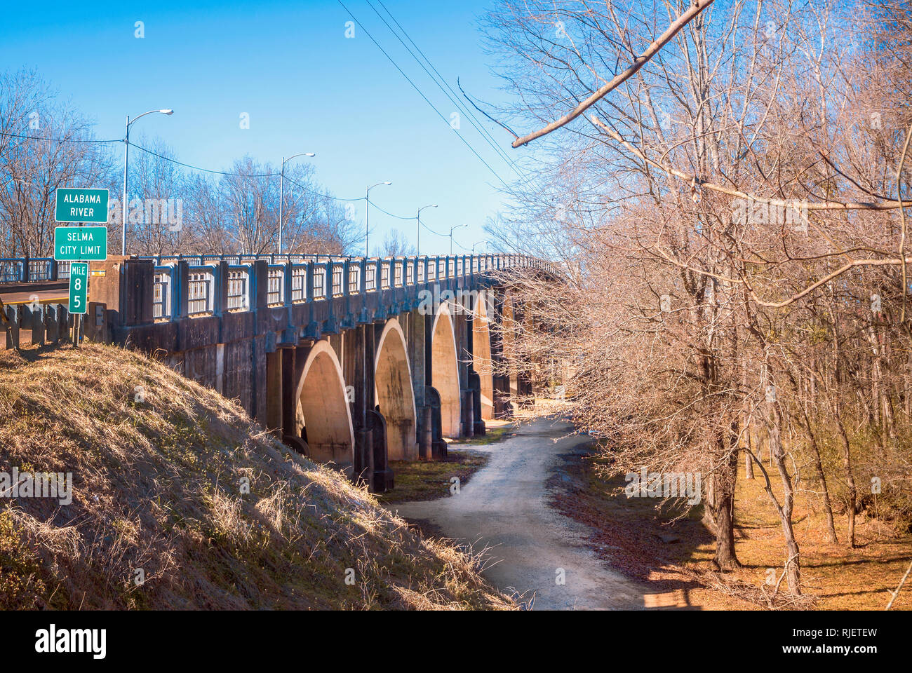Edmund Pettus Bridge Selma Alabama High Resolution Stock Photography ...