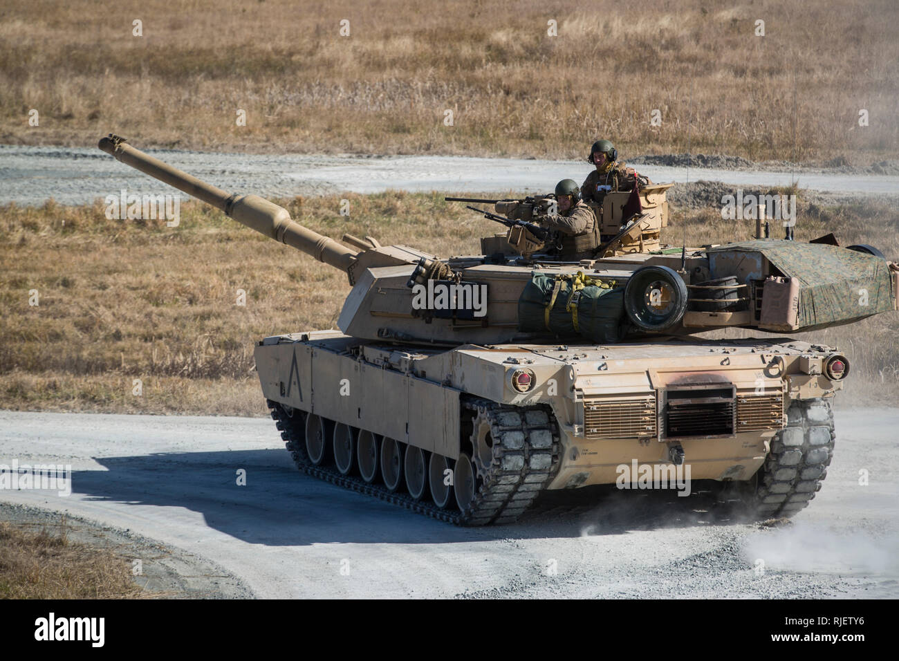 U.S. Marine Corps tank crewmen assigned to 2nd Tank Battalion, 2nd ...