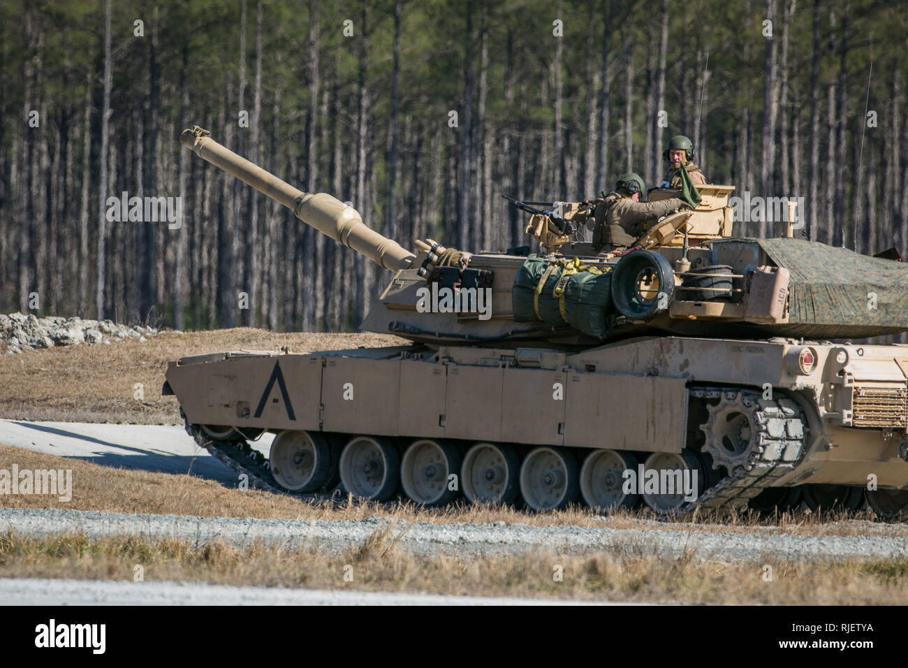 U.S. Marine Corps tank crewmen assigned to 2nd Tank Battalion, 2nd ...