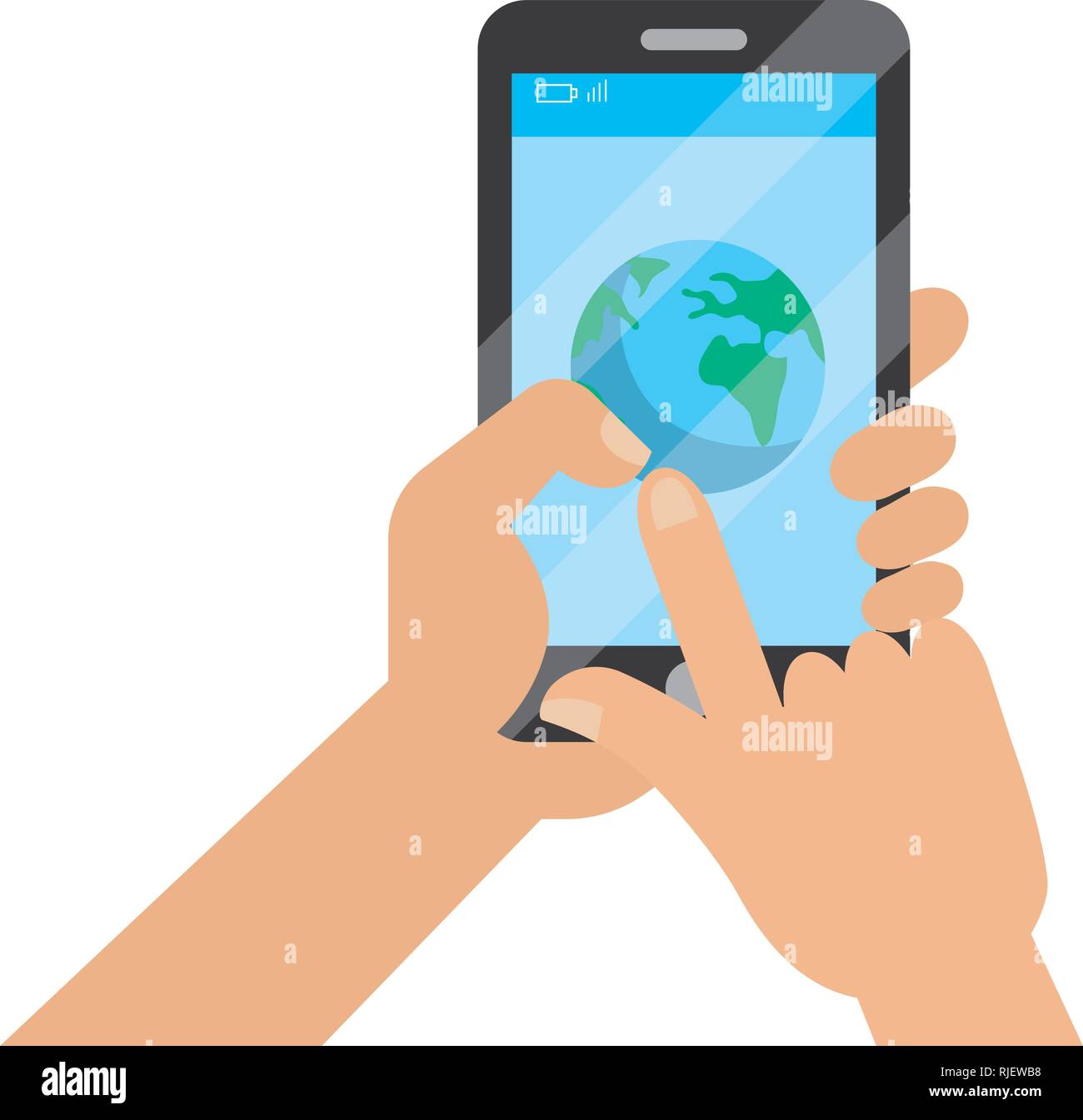 technology smartphone cartoon Stock Vector Image & Art - Alamy