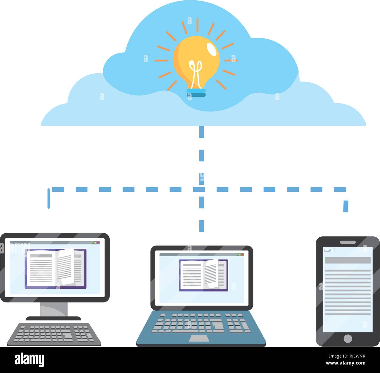 online education computer cartoon Stock Vector Image & Art - Alamy