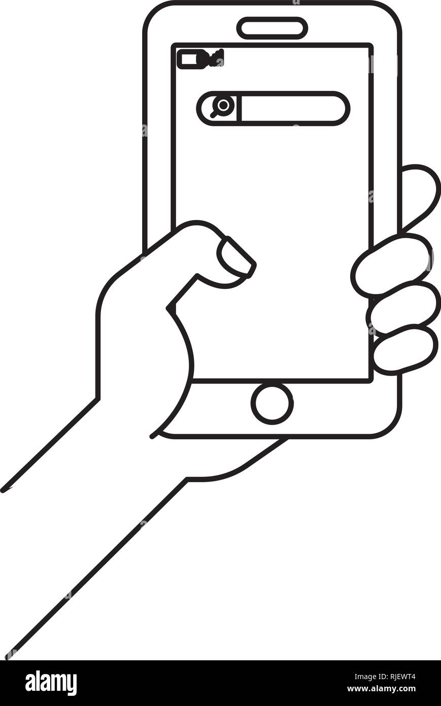 technology smartphone cartoon Stock Vector Image & Art - Alamy
