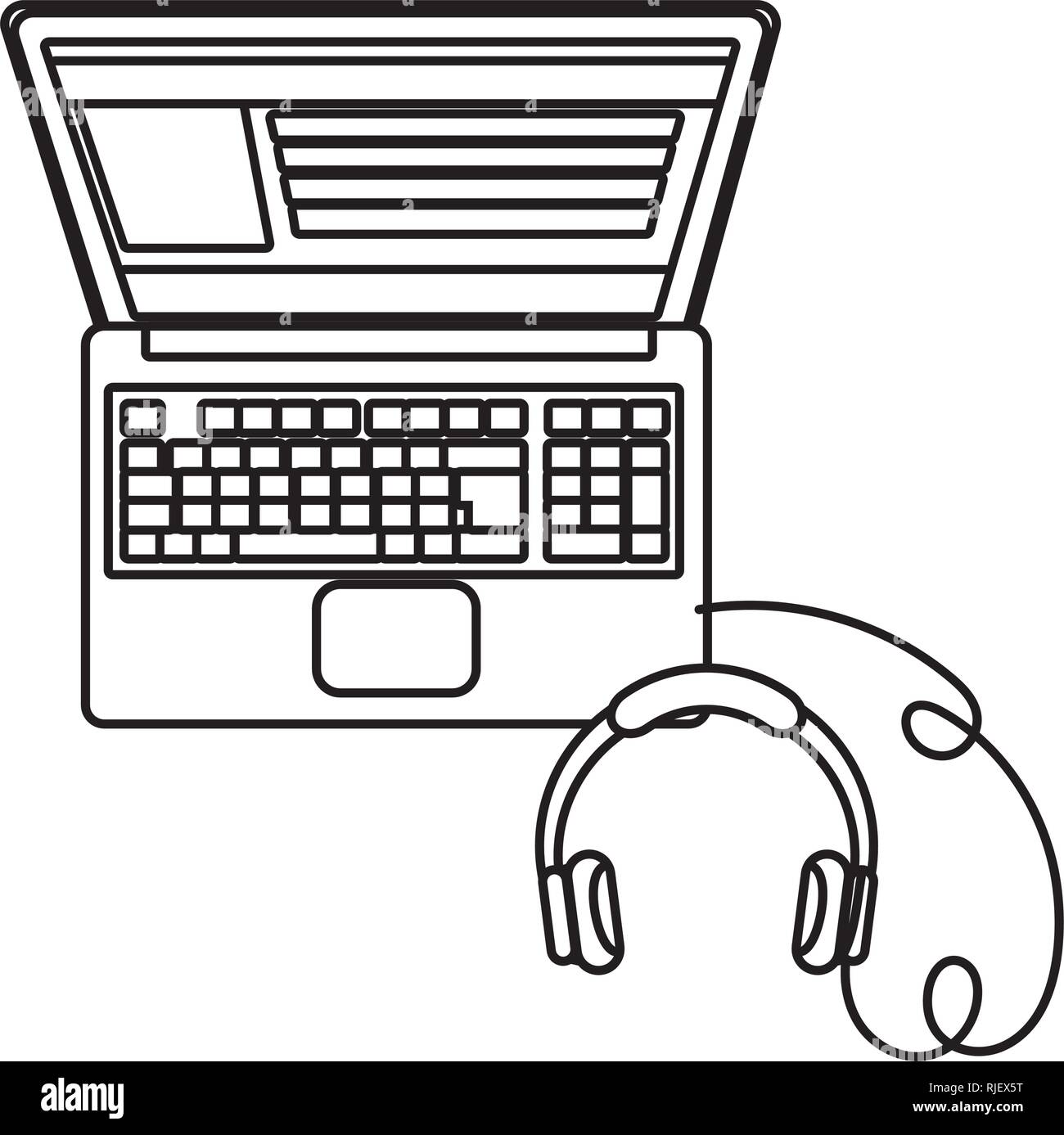 technology laptop cartoon Stock Vector Image & Art - Alamy