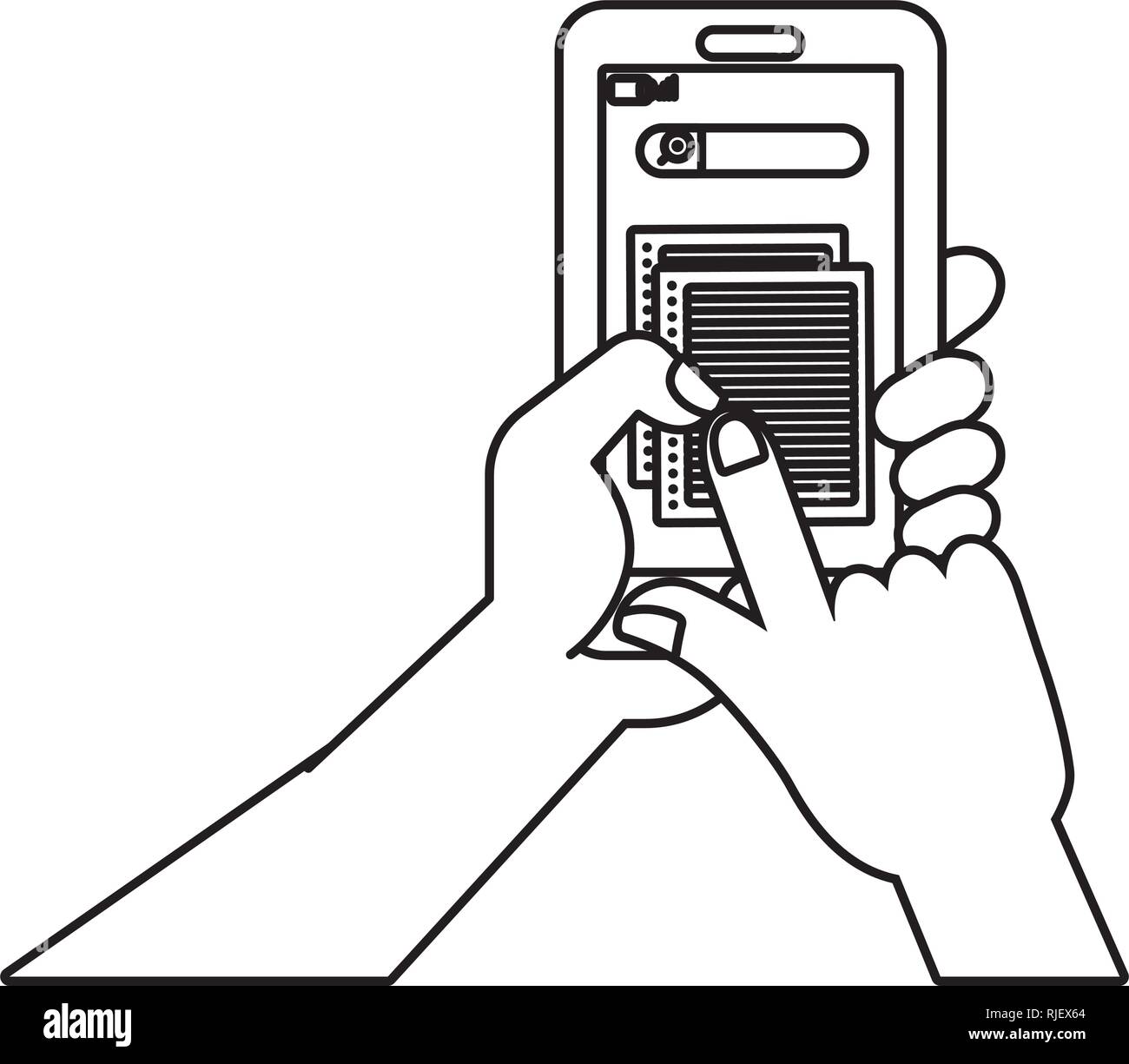 technology smartphone cartoon Stock Vector Image & Art - Alamy