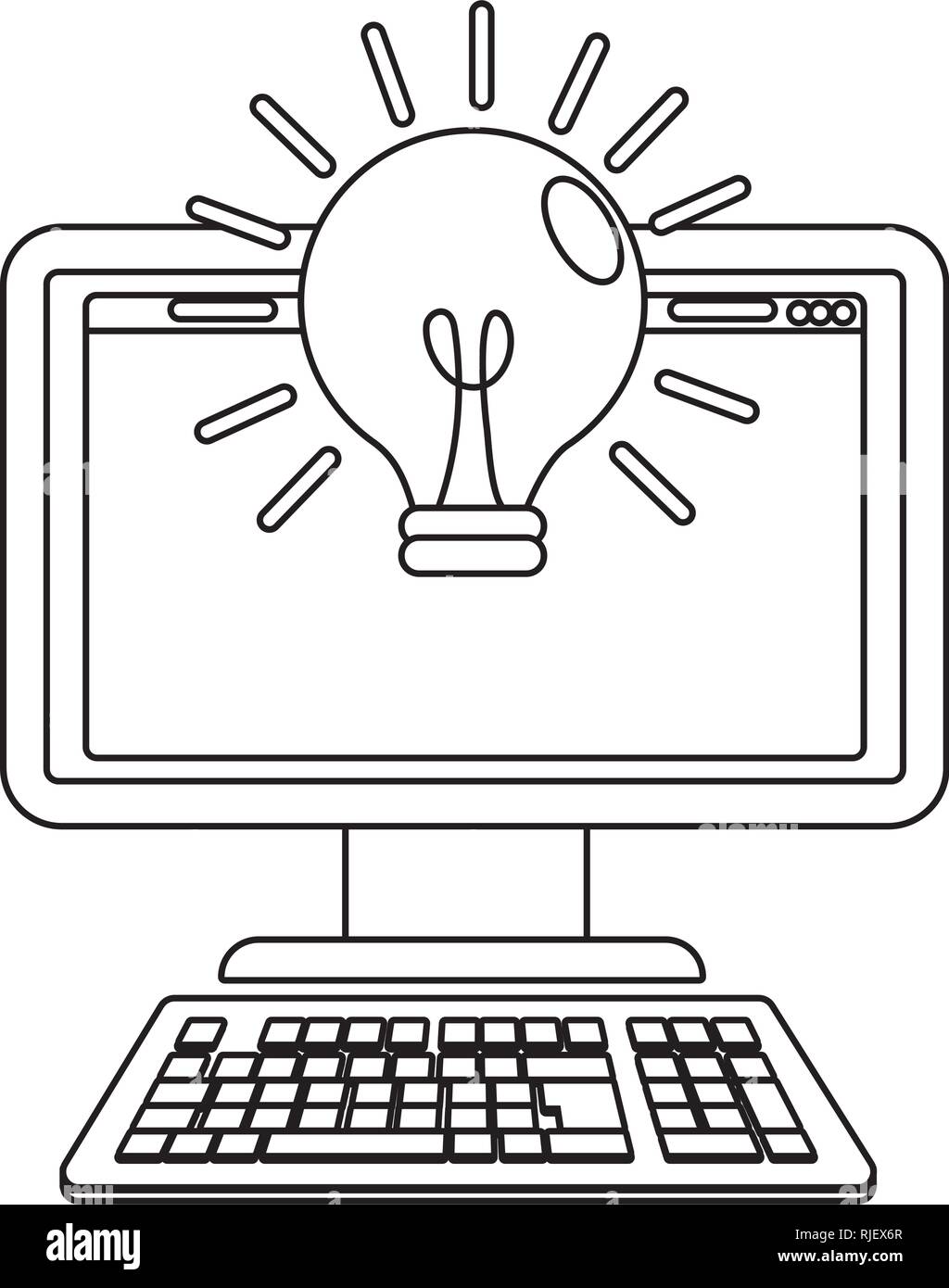 technology computer cartoon Stock Vector Image & Art - Alamy