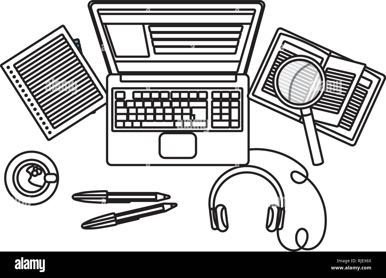 online education laptop cartoon Stock Vector Image & Art - Alamy